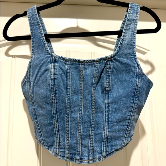 Tops | Really Cute Crop Jean Top | Poshmark